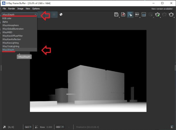 Vray “ZDepth” – 設定編 – これから始める建築CGパース